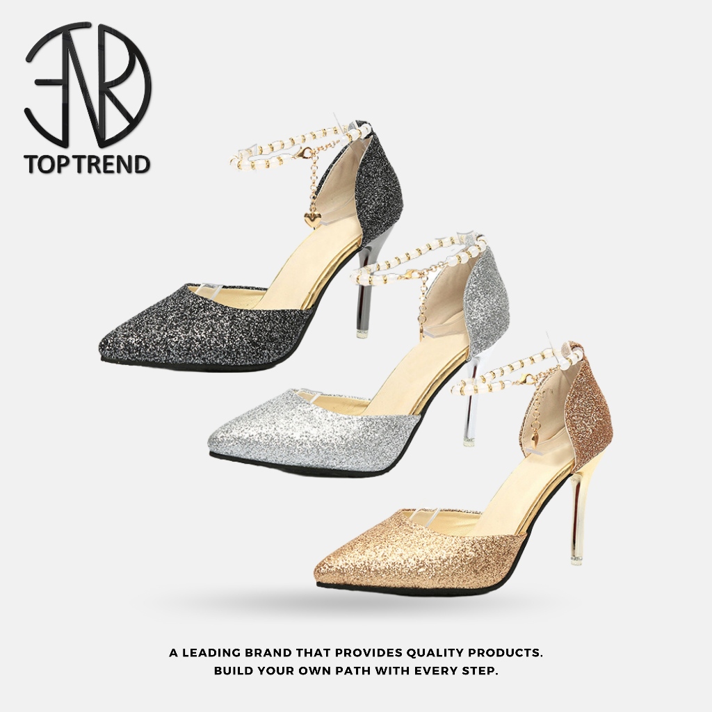 TOP TREND PH High Heel 2026 Summer New Versatile Sandals Pearl Pointed ...