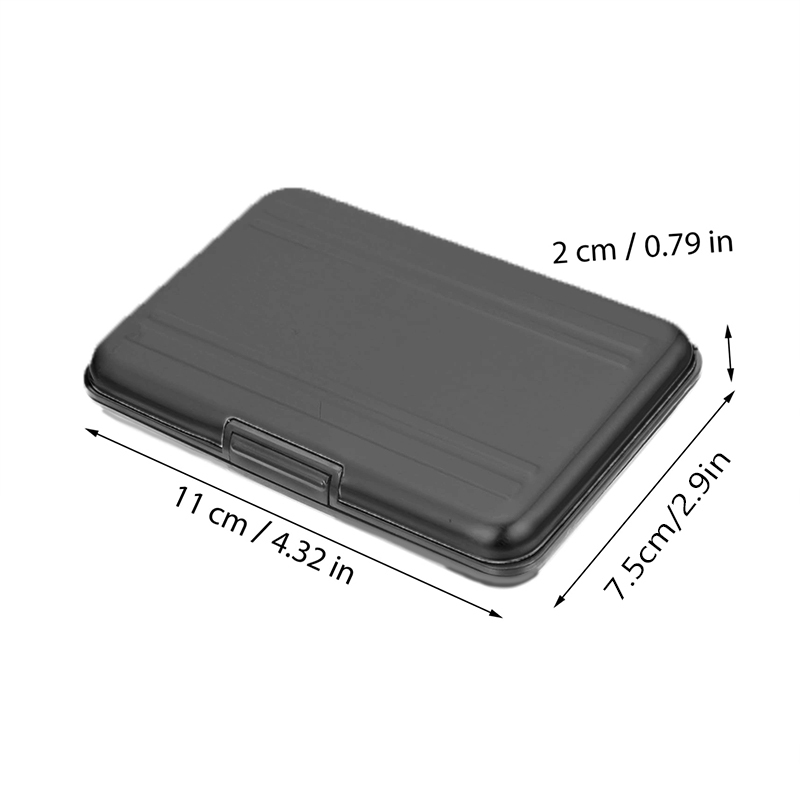 8 Slots Memory Card Case Portable Metal Micro SD Card Storage Box SD/TF ...