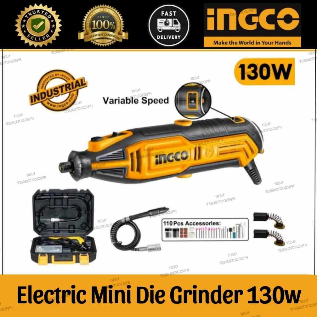INGCO/WADFOW 130W (MG13328P) Mini Drill Rotary Die Grinder with 110pcs Accessories (VARIATION ...