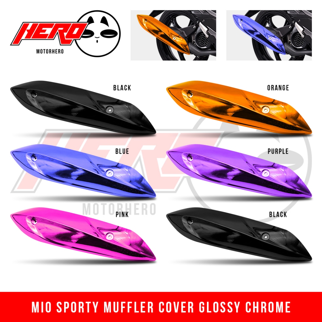 Yamaha Mio Sporty Muffler Cover Glossy Chrome ABS Plastic TR1-6624 ...