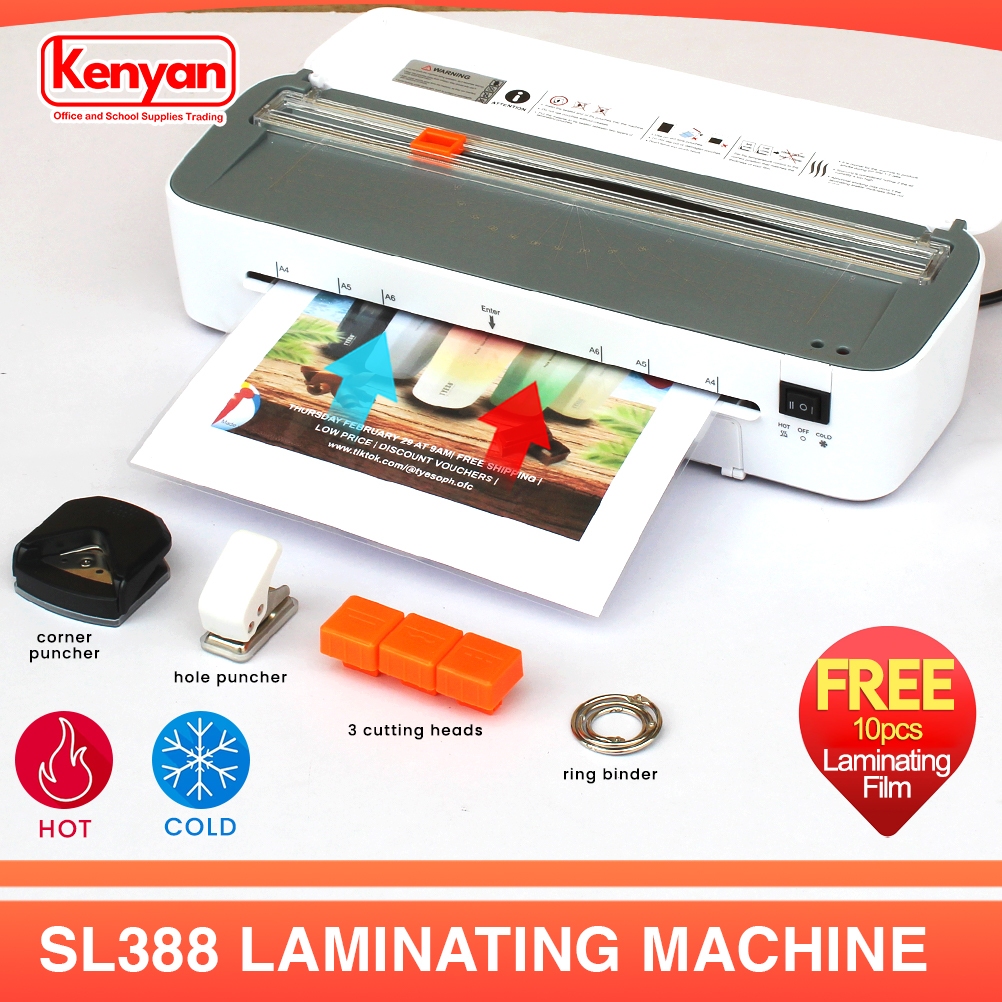 NEW! OFFICOM SL388 6in1 Laminator Machine (HOT/COLD) A4 Size with FREE ...