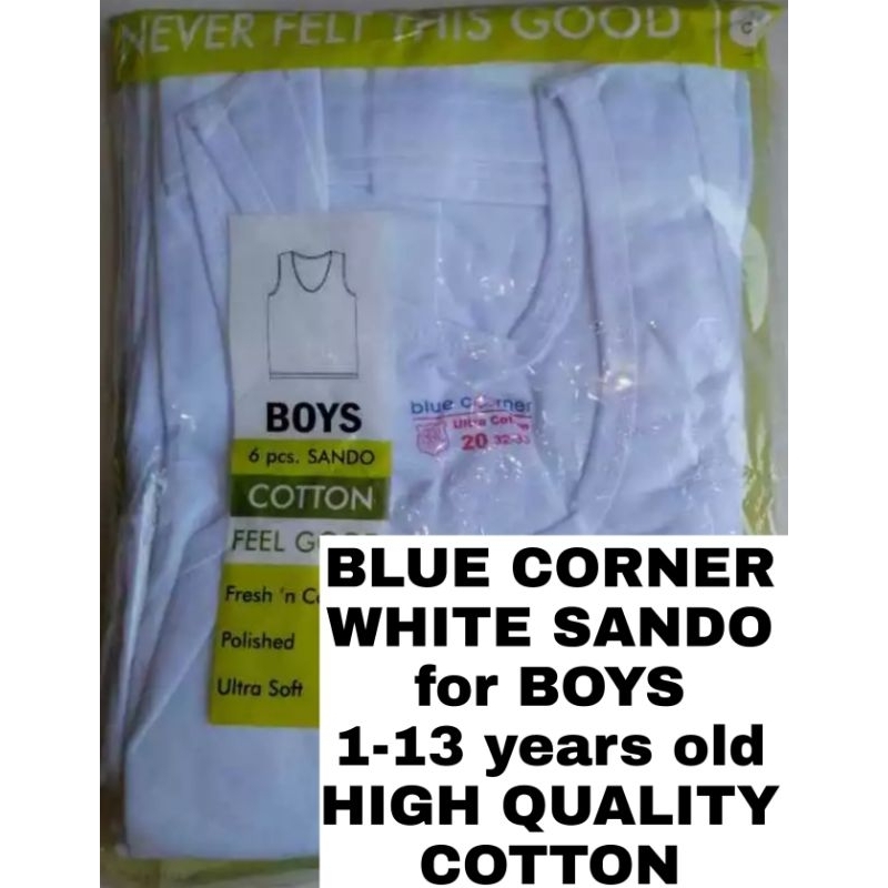 Blue corner White Sando for Kids Boy 1-13 years old Infant Children ...