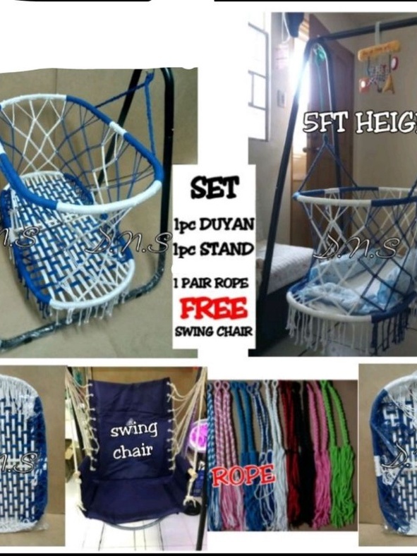 duyan ordinary/ regular with stand with (pair rope & swingchair ...