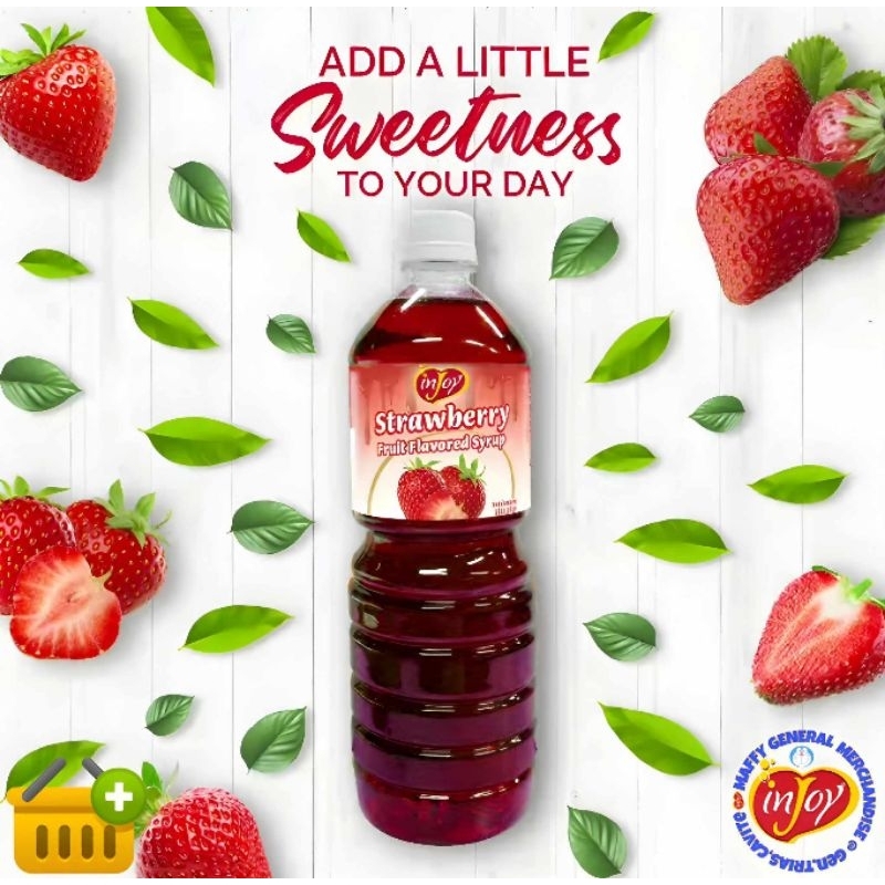 INJOY STRAWBERRY FRUIT FLAVORED SYRUP 1L | Shopee Philippines
