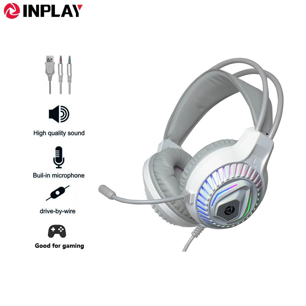 Inplay H20 RGB Wired Headset RGB Light Gaming Headset Headphones With ...