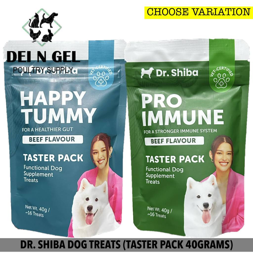 TASTER PACK/40 GRAMS - DR. SHIBA HAPPY TUMMY OR DR. SHIBA PRO IMMUNE ...