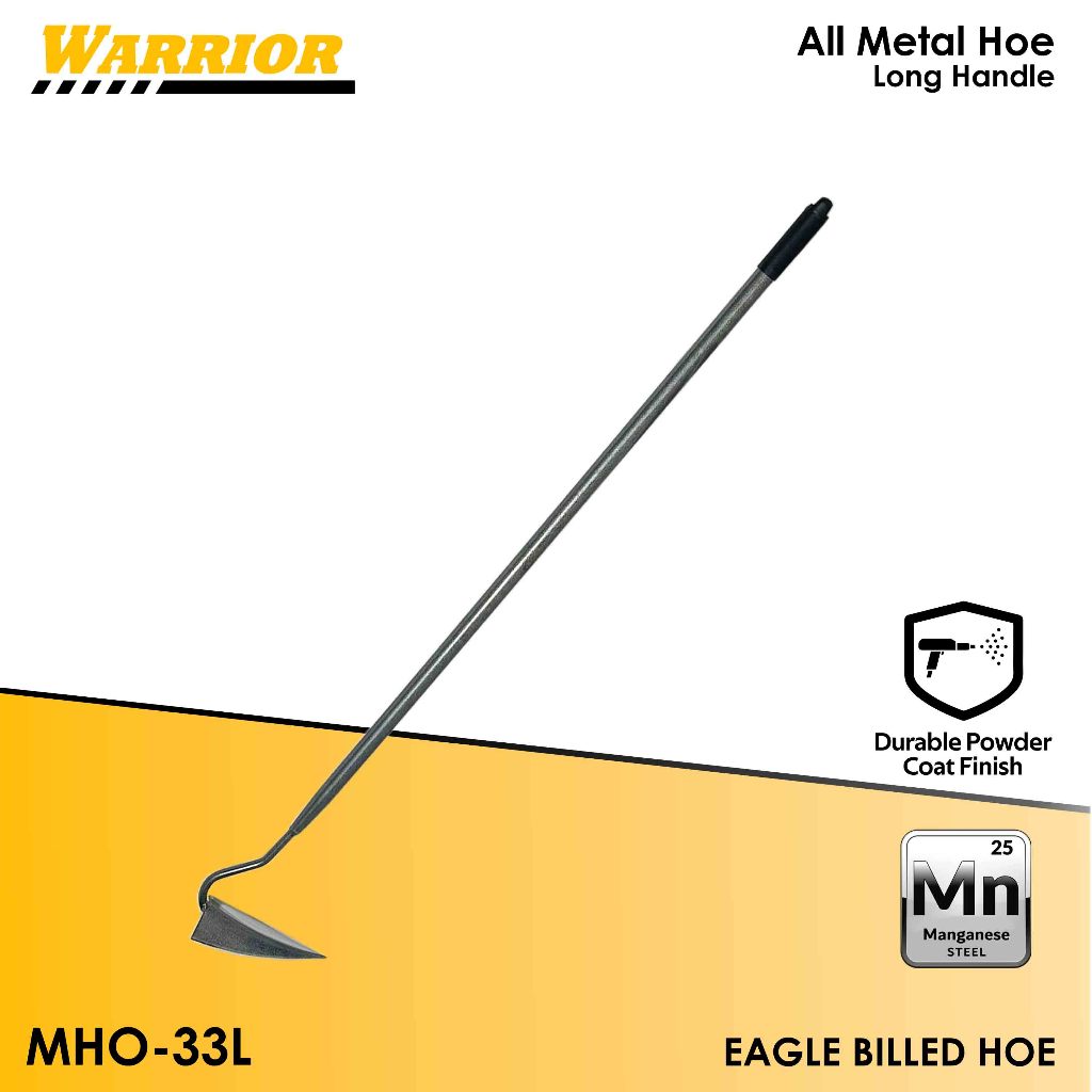 WARRIOR Weeding Hoe EAGLE BILLED All-Steel Long Handle Rake Garden ...