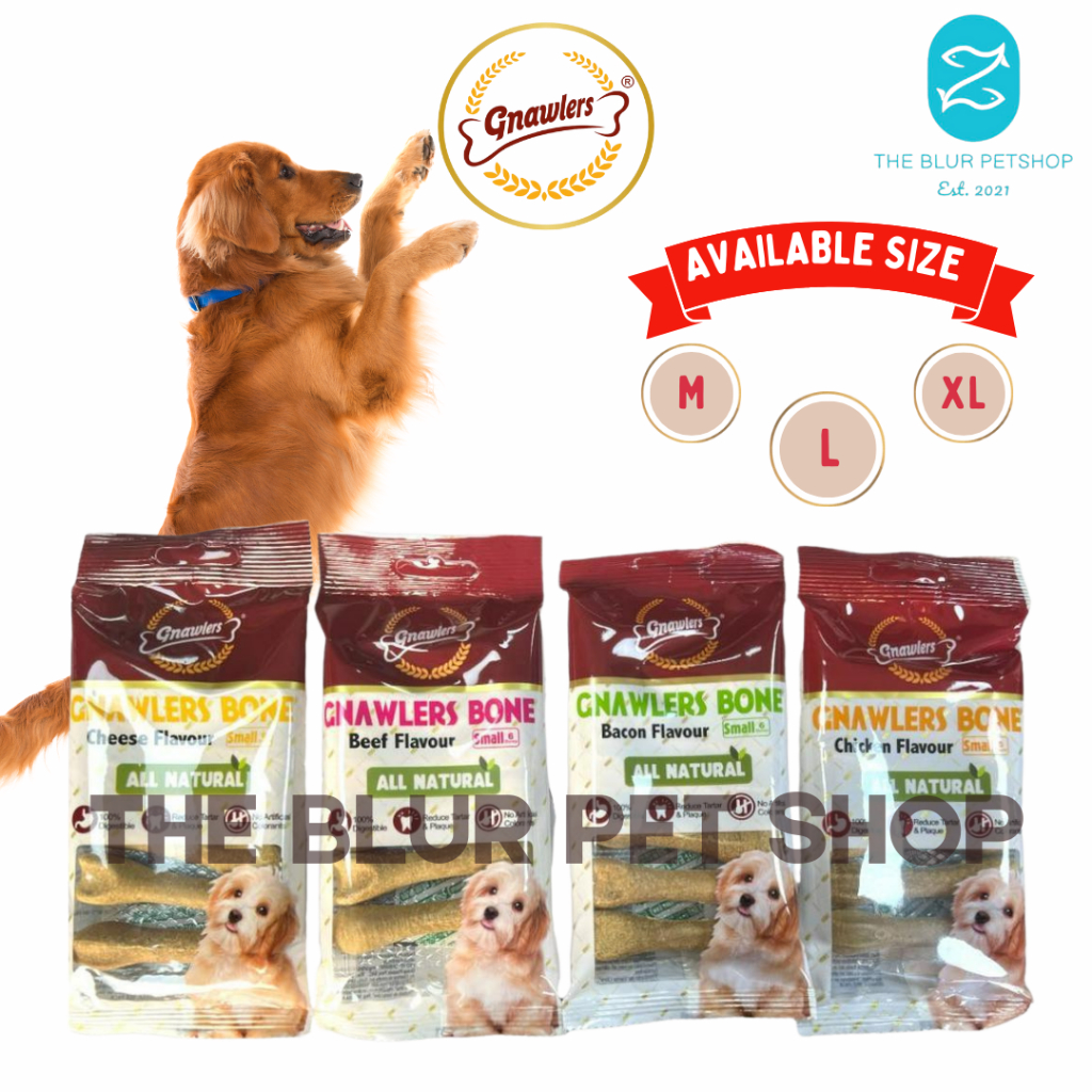 All Stages Adult Puppy Gnawlers Bone All Natural Dog Treats Dog Food Dog Snacks | Shopee Philippines