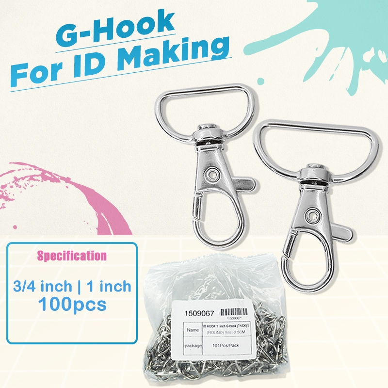 100pcs ID G-Hook Thick Type Hook for ID Lace Lanyard Making | Shopee ...