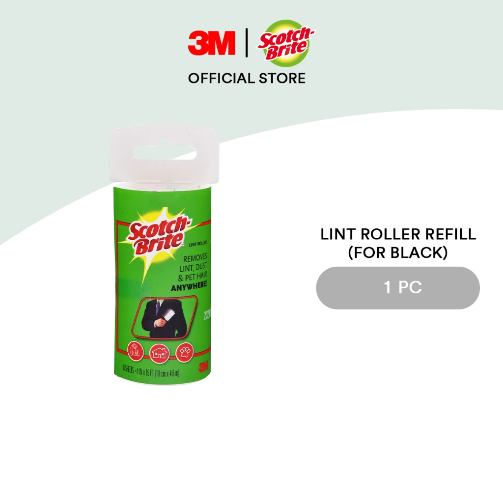 3M™ Scotch Brite® Lint Roller Refill 1pc (Black) | Shopee Philippines