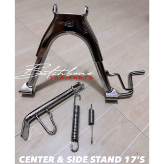 HENG CENTER STAND AND SIDE STAND CHROME 14'S ️17'S SPORTY-NOUVO-SOULTY ...