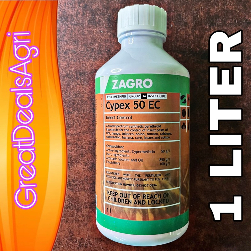 CYPEX 50 EC CYPERMETHRIN INSECTICIDE (1 LITER) by ZAGRO | Shopee ...