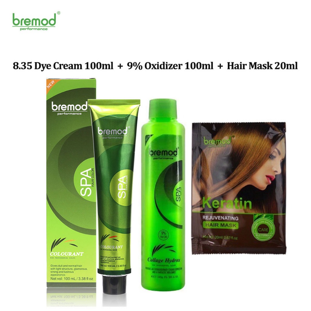 Bremod Hair Color 8.35 Peach Golden Dye Cream Orange Pink Hair Colour ...