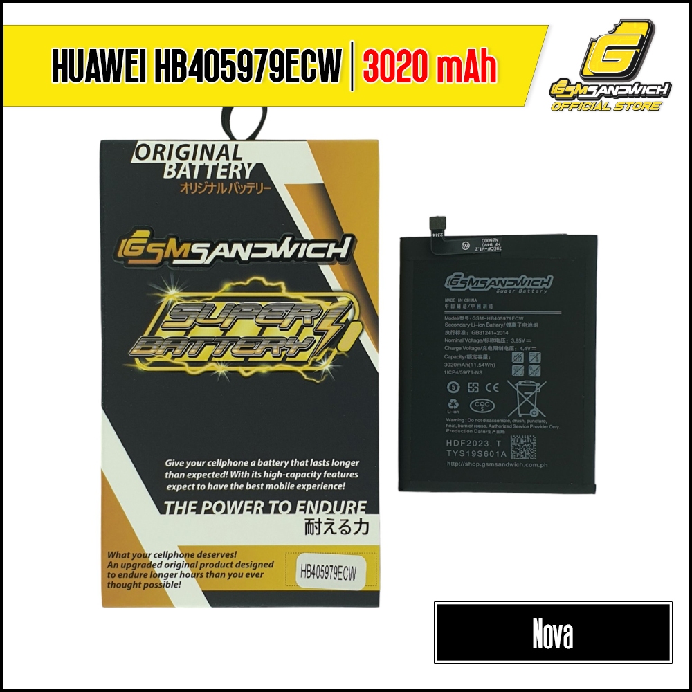 GSMSandwich Super Battery HB405979ECW for HUAWEI Nova Y6 2019 / Huawei ...