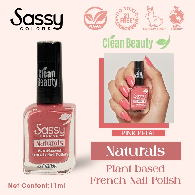 Sassy Colors Naturals Plant-Based French Nail Polish 11ml | Shopee Philippines