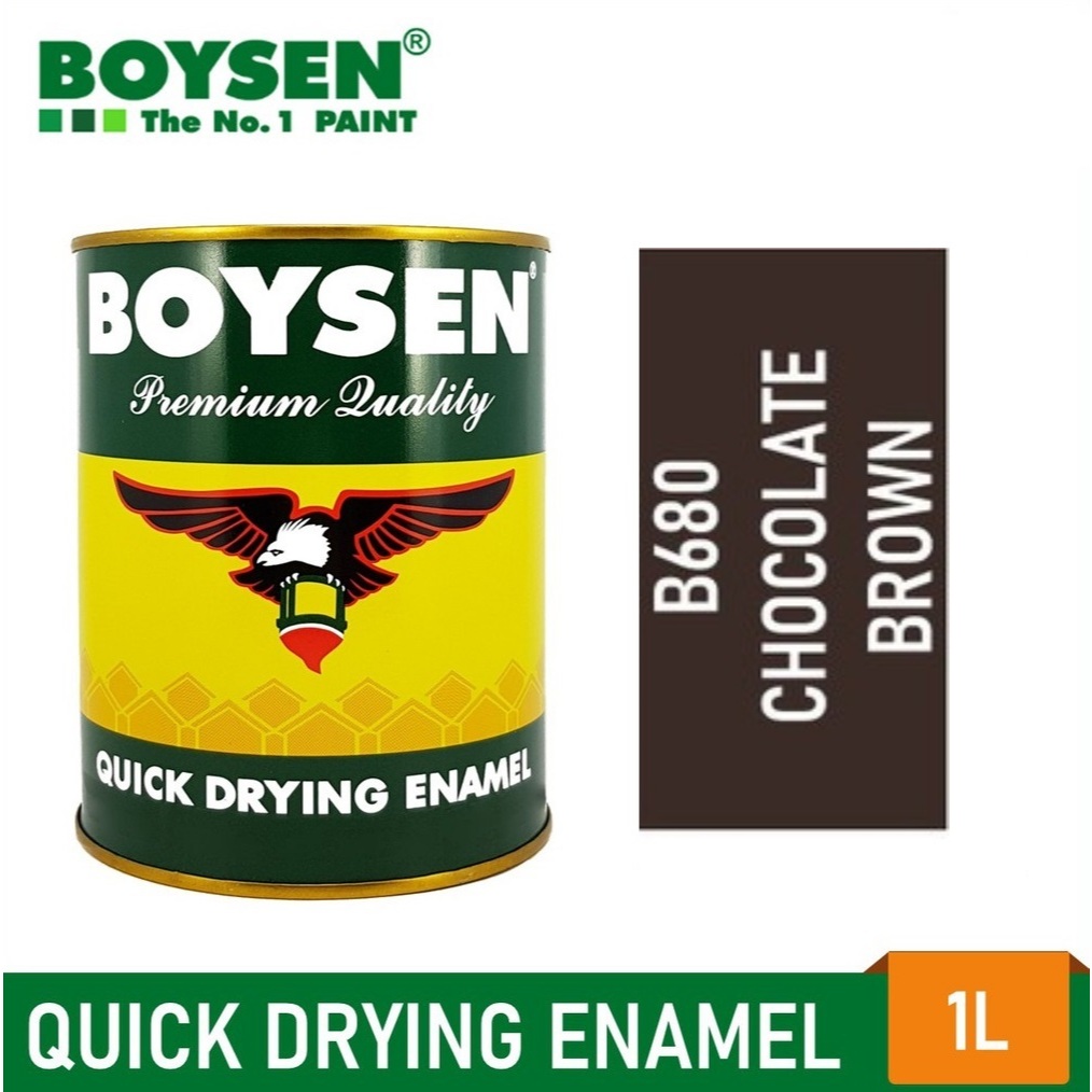 PER BOX 12 Liters BOYSEN #680 Quick Dry Enamel Choco Brown 1 Liter L 1L QDE B680 680 Wholesale ...