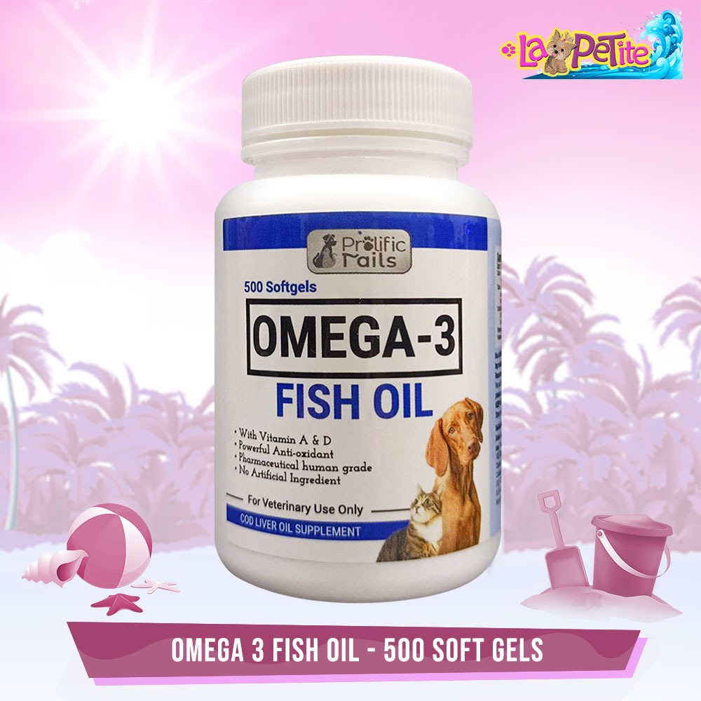 LKJ-Pure Deep Sea Fish Oil Omega 3-K9 500 Soft Gels Dogs & Cat Supplement For Stronger Immune ...