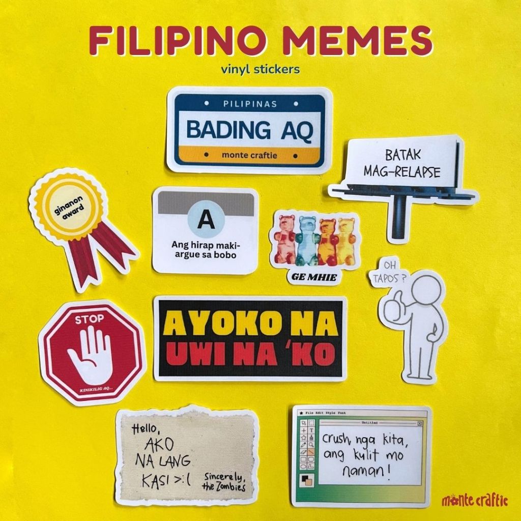 Filipino Memes Vinyl Sticker [Per Piece] | monte craftie | Shopee ...