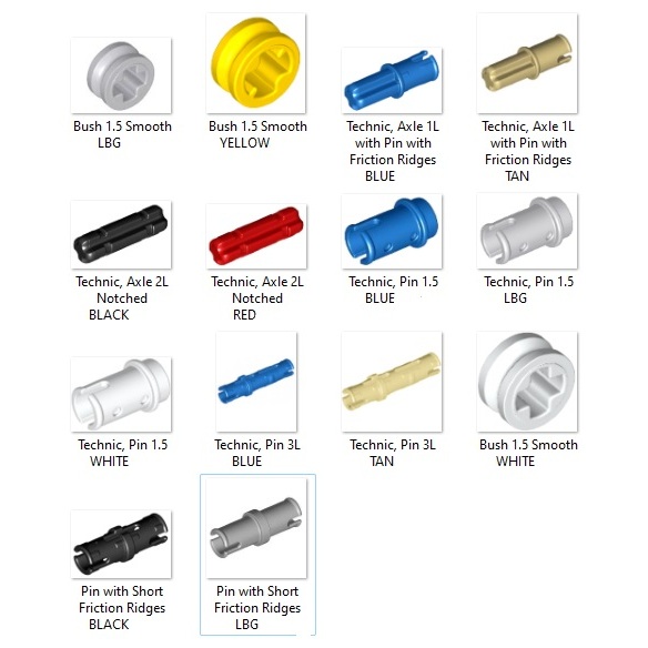 LEGO Technic: Axle, Pin, Bush 1/2 Smooth (5 pieces per pack) | Shopee ...