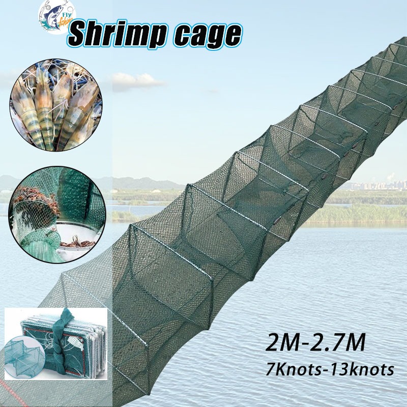 Shrimp Cage Fishing Net Multi-Size NetCollapsible Lobster Fish Breeding ...