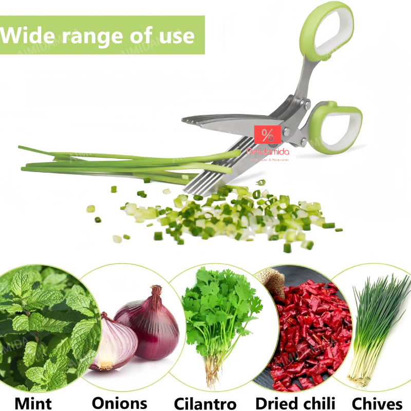 Herb Scissors Stainless Steel Kitchen Shears Kitchen Salad Scissors ...
