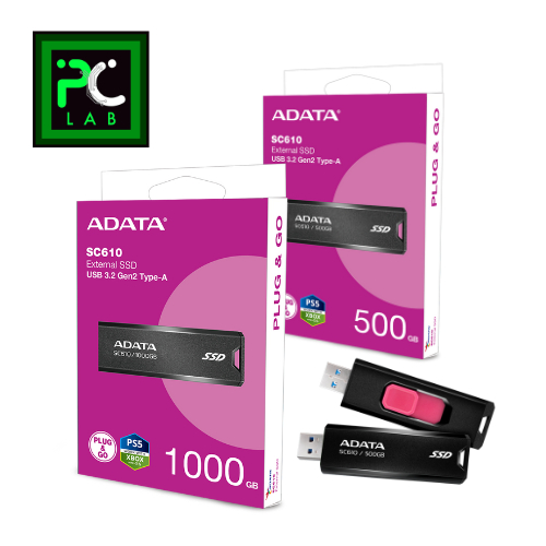 Adata SC610 USB 3.2 Gen 2 External SSD USB Flash drive (AD-SC610-500G-CBK/RD) | Shopee Philippines