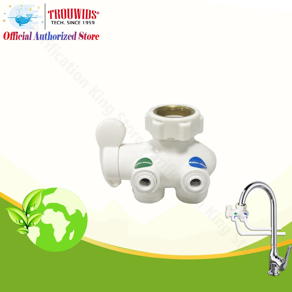 TROUWIDS Bi Directional Pipe Faucet 1/4 Inch Interface Faucet Connector ...