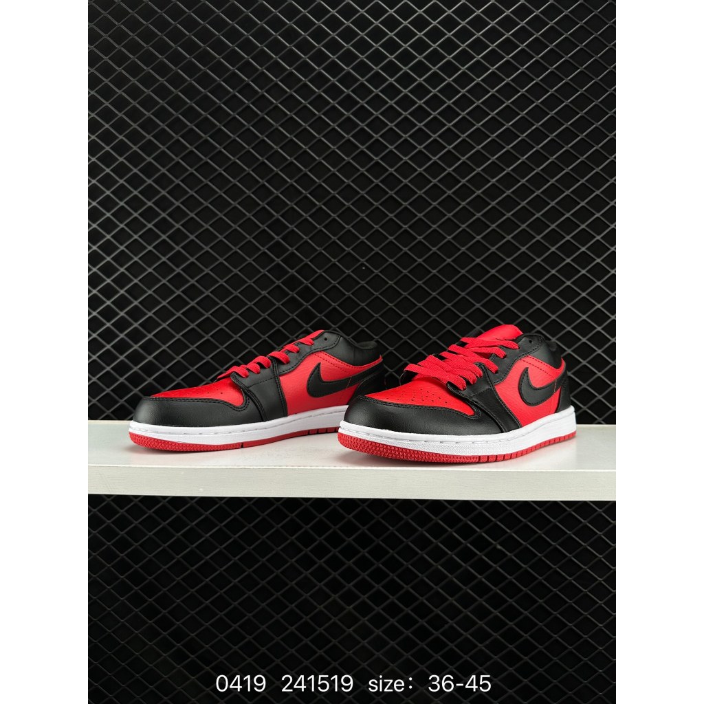 Air Jordan 1 Low AJ1 Casual Sneakers Basketball Shoes Red Black ...