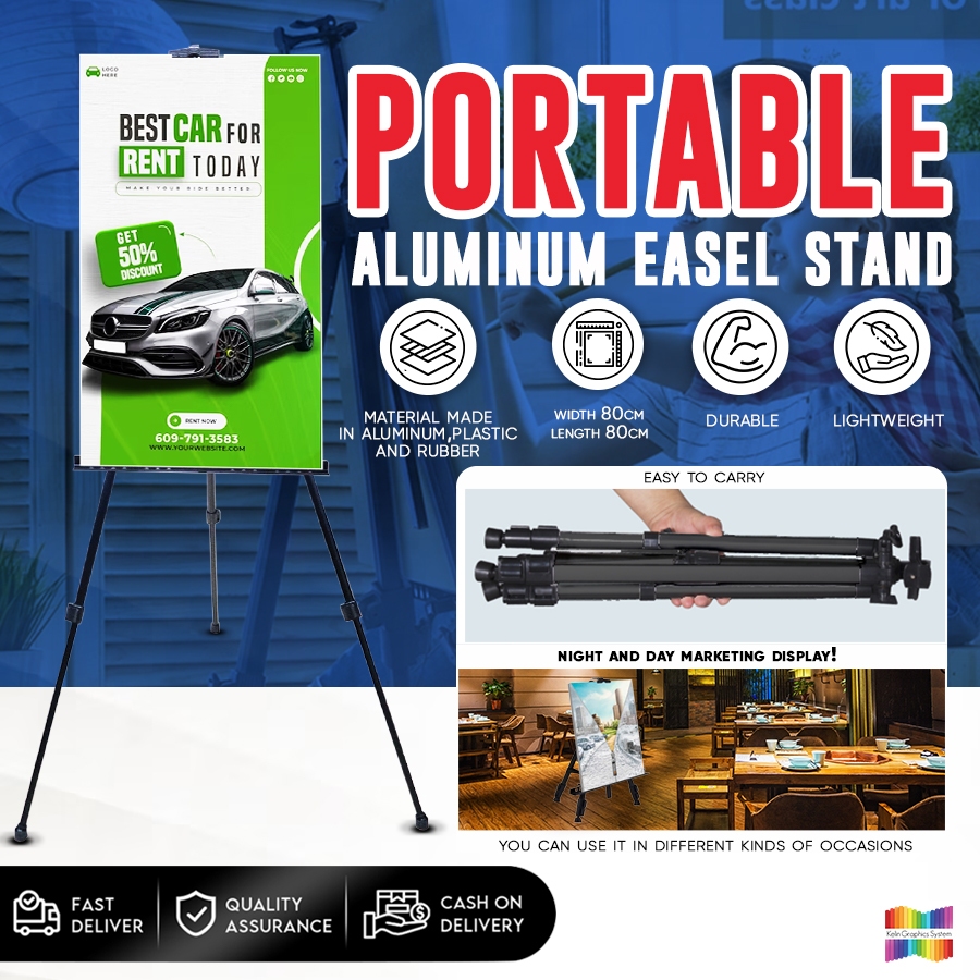 KGS Portable Aluminum Easel Stand | Advertising Stand | Wedding Display ...