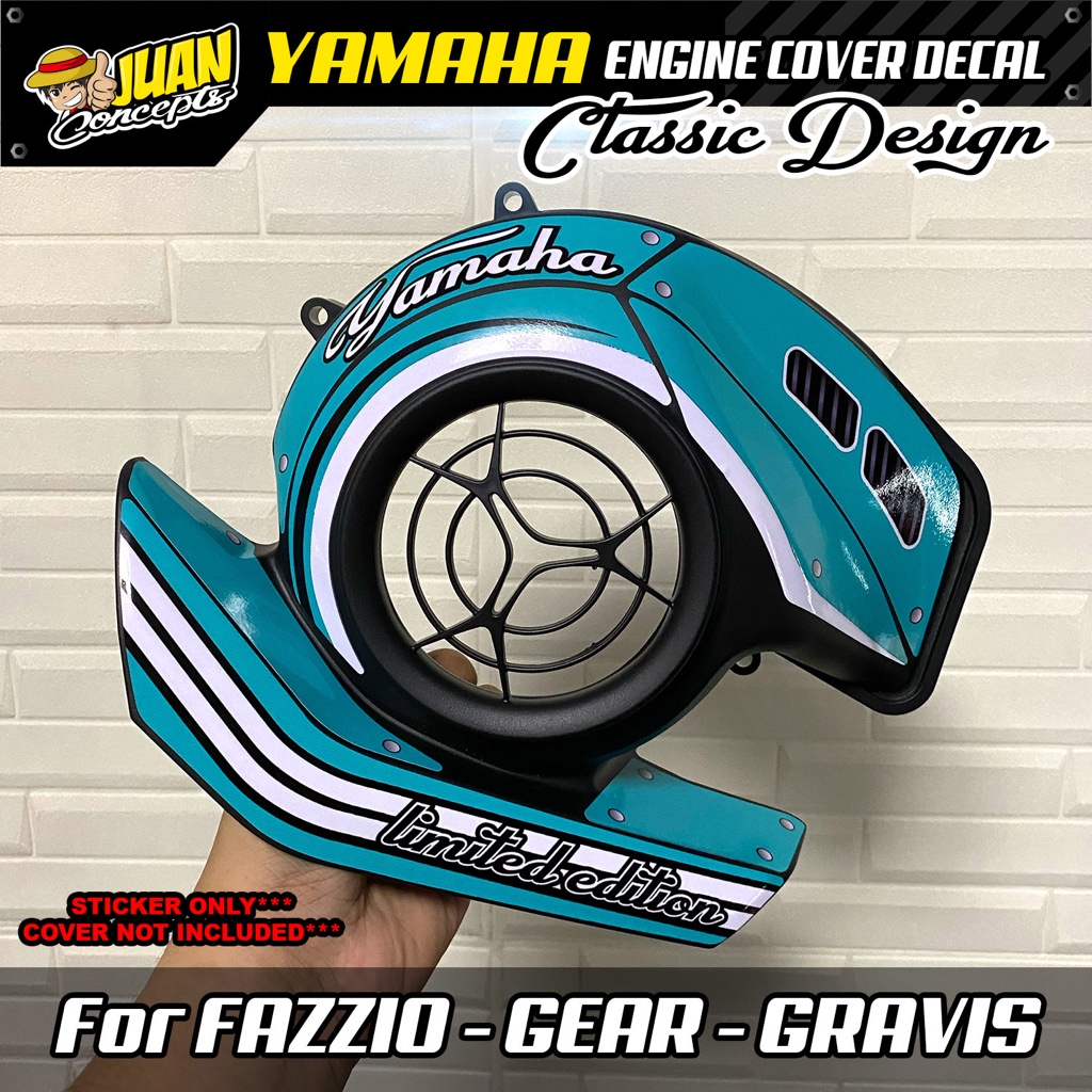 Yamaha Radiator Decals Classic Design for (Mio Gear,Fazzio,Gravis ...