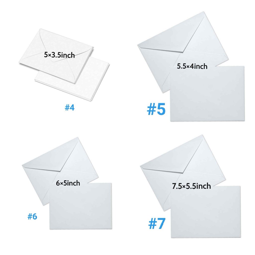 25pcs Baronial White Envelope (in #4, #5, #6, #7) | Shopee Philippines