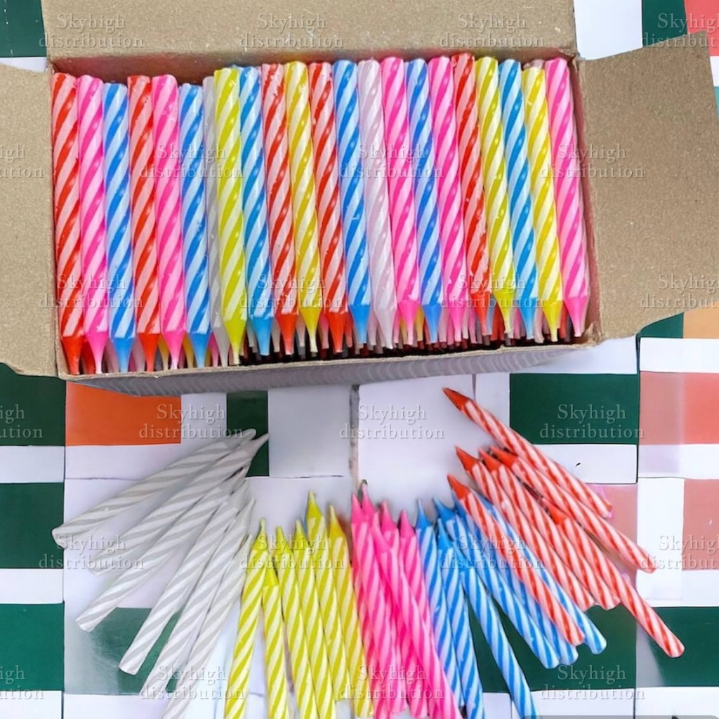 144pcs/288pcs Birthday Candle Spiral Candle Assorted Color Set SHD | Shopee Philippines