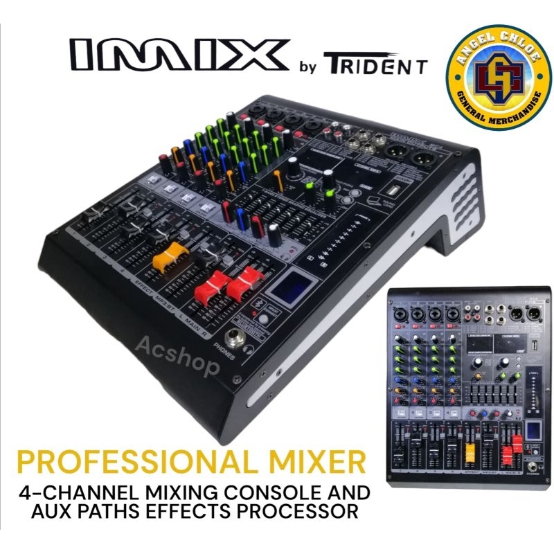 IMIX by TRIDENT MC-4 PROFESSIONAL MIXER 4 PASSIVE CHANNEL | Shopee ...