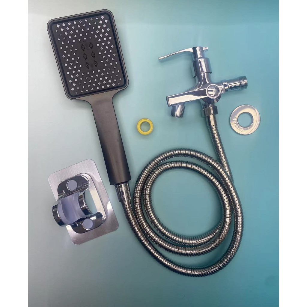 304 stainless steel telephone shower set with two taps on sale | Shopee ...
