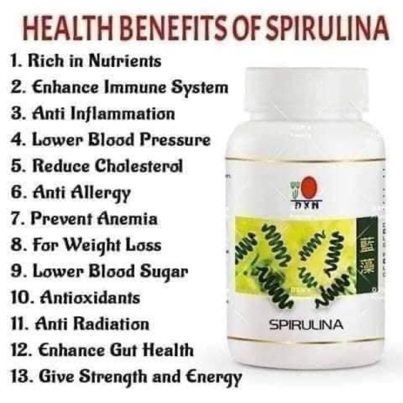 DXN Spirulina Capsule 300mg | 360 Capsules Herbal Capsule from Malaysia | Shopee Philippines