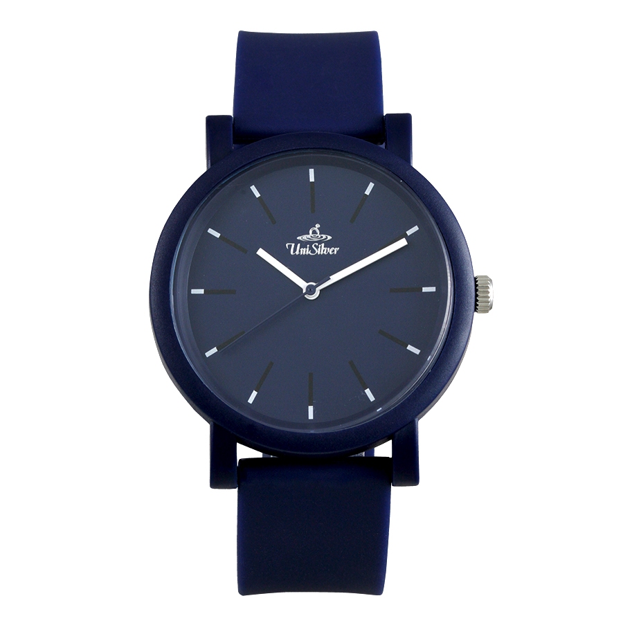 UniSilver TIME UniSex Analog Navy Blue Rubber Watch KW3890-1003 ...