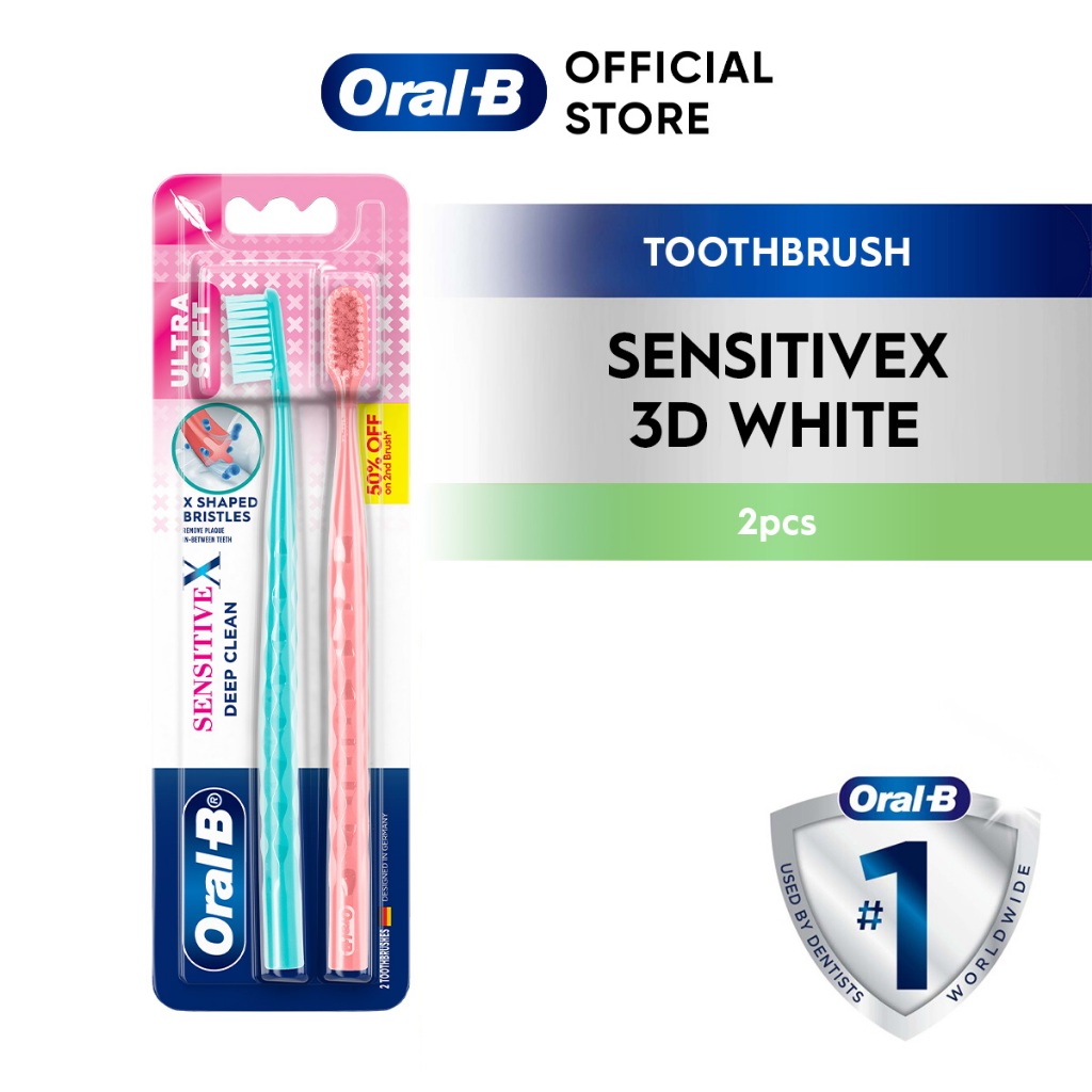 Oral-B SensitiveX Deep Clean Toothbrush Pack of 2 | Shopee Philippines