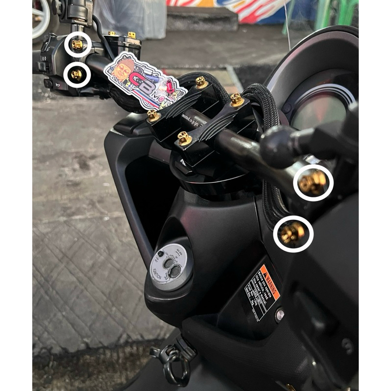 HENG MASTER HOLDER BOLT / CLAMP BOLT FOR NMAX V1 & V2 CNC TITANIUM ...