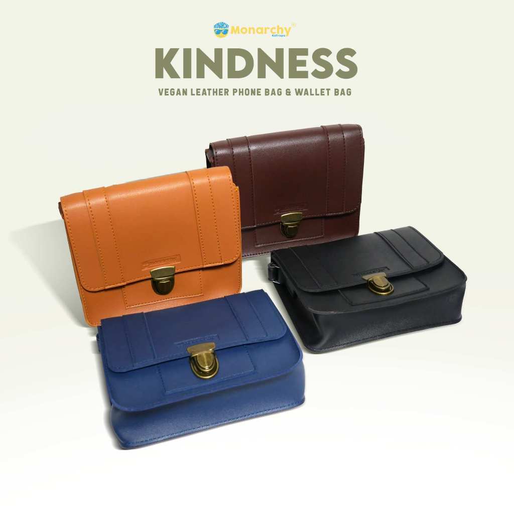 Monarchy KINDNESS Leather Vegan Phone Bag | Minimalist | for Men and ...
