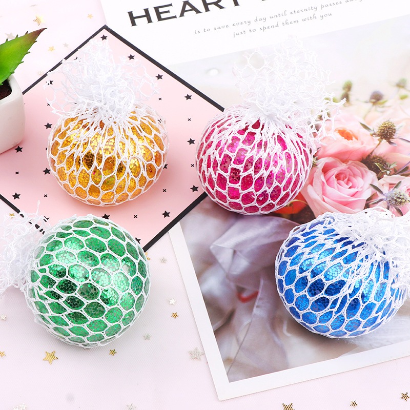 Mesh Squish Ball/Squeeze Ball Release Stress Funny Anti-Stress Squishy ...