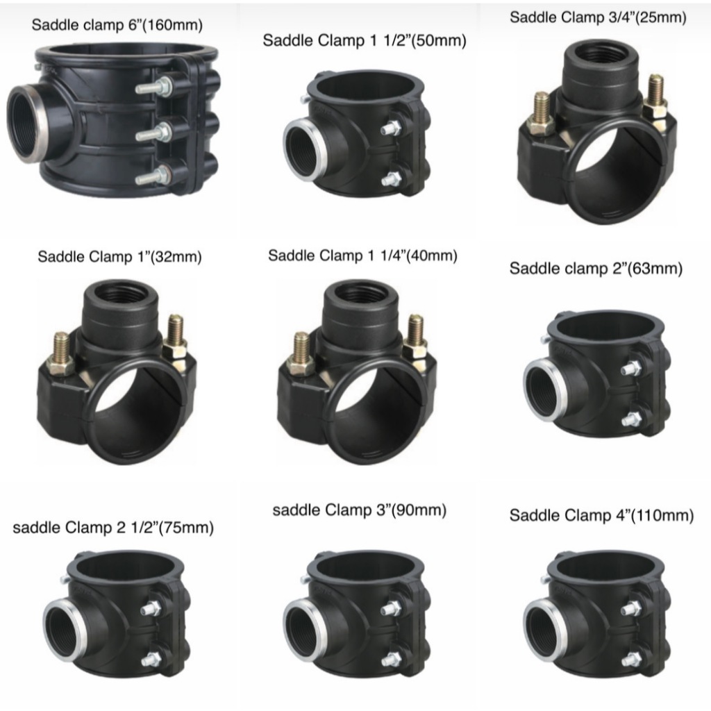 wholesale Pe compression fittings saddle clamp 25mm-200mm | Shopee Philippines