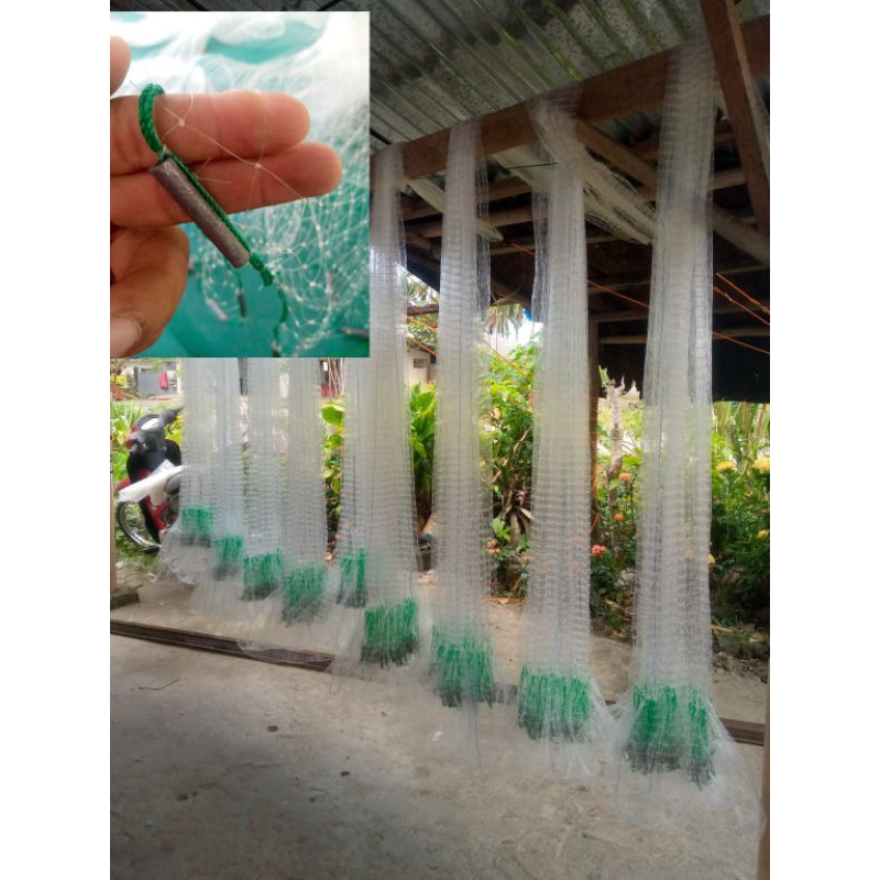 THROWING FISHING NET LAYA O DALA.( 0.55x8 ) 2 fingers Ang butas (Mura ...