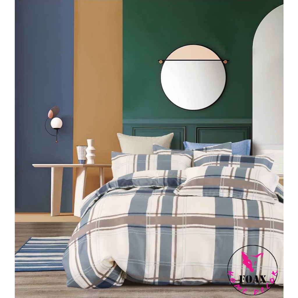 (60x150cm)4/1 Skin-friendly Bedsheet Set(1 fitted sheet+1 Flat Sheet+2 ...