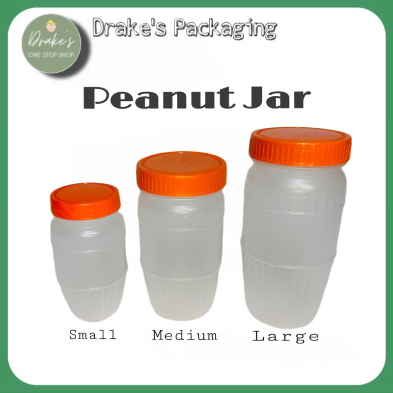Plastic Peanut butter jar Orange size Small medium and Large | Shopee Philippines