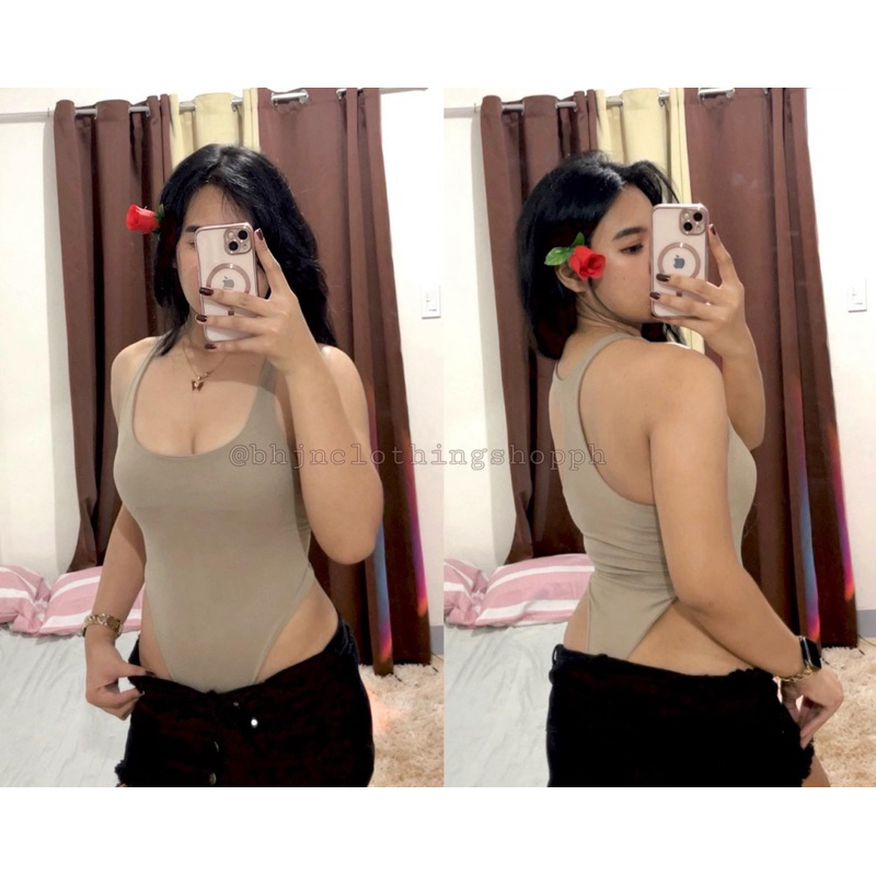 BHJN CASSIE SNAPBUTTON BODYSUIT || Slim fit | Shopee Philippines