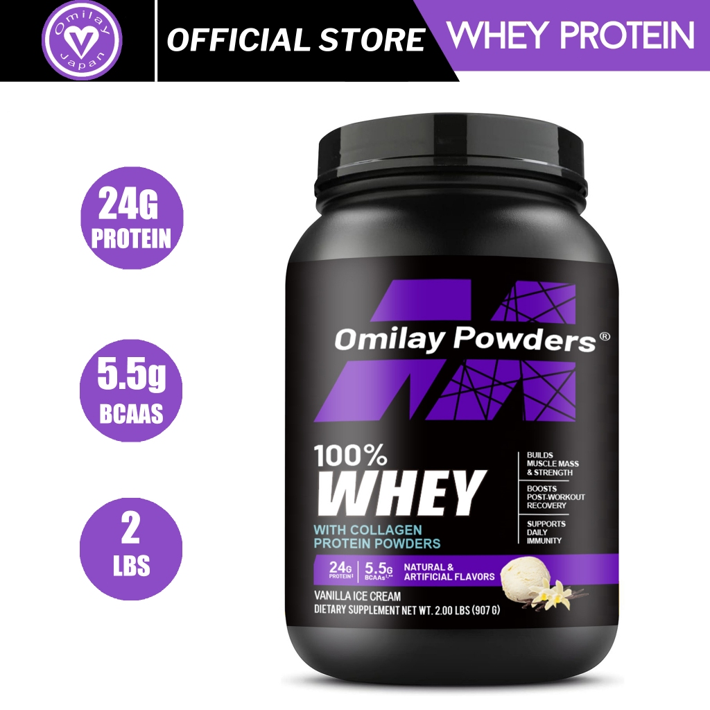 Omilay 100% Whey Protein Powder Muscle Building Losing Fat Whey Isolate ...