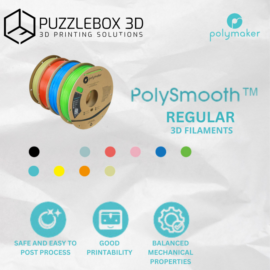 Polymaker PolySmooth PVB (1.75mm & 2.85mm) Filament. Print Like PLA but Easy Smoothable Post ...