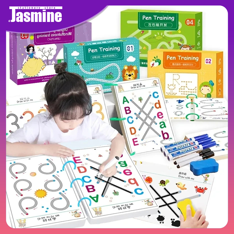 Tracing Workbook Montessori Books Pen Control Training Kids Exercise ...