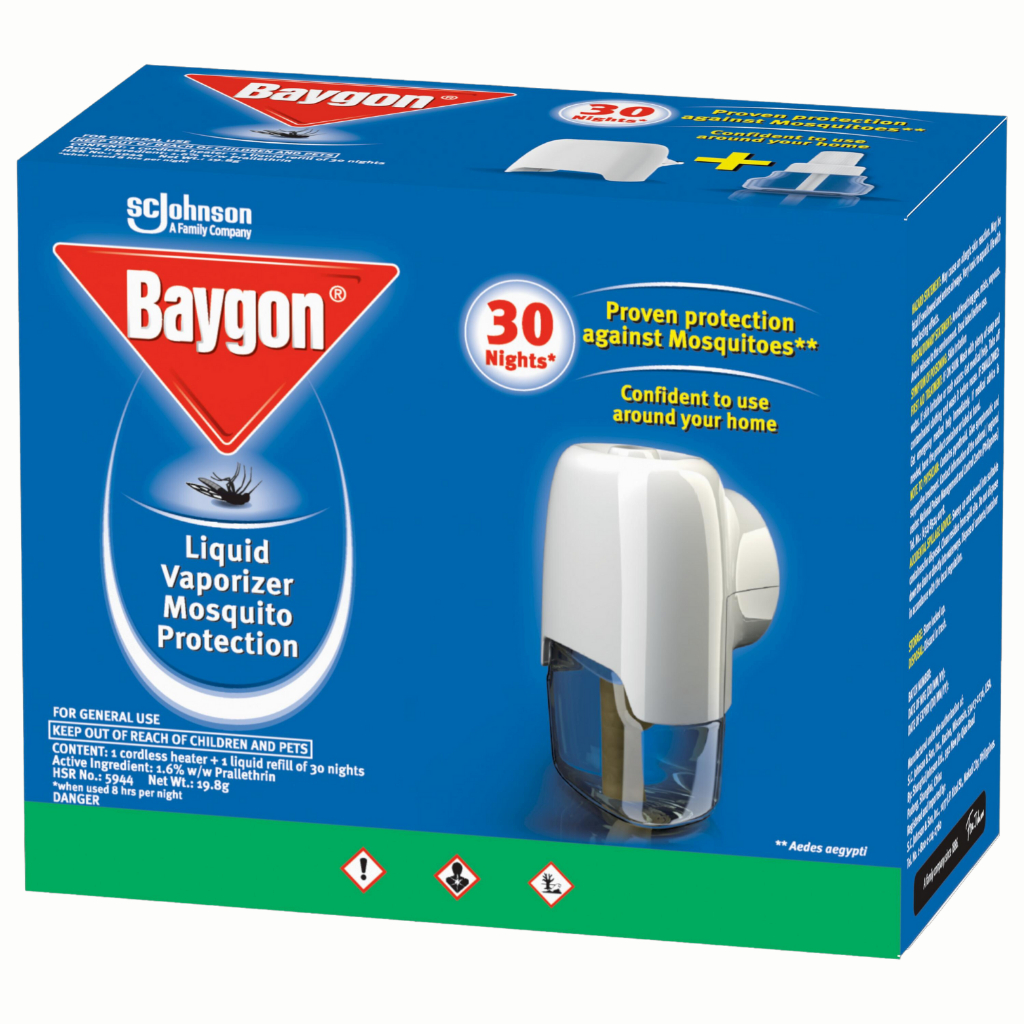 Baygon Liquid Vaporizer Mosquito protection - 19.8g/30 nights | Shopee ...