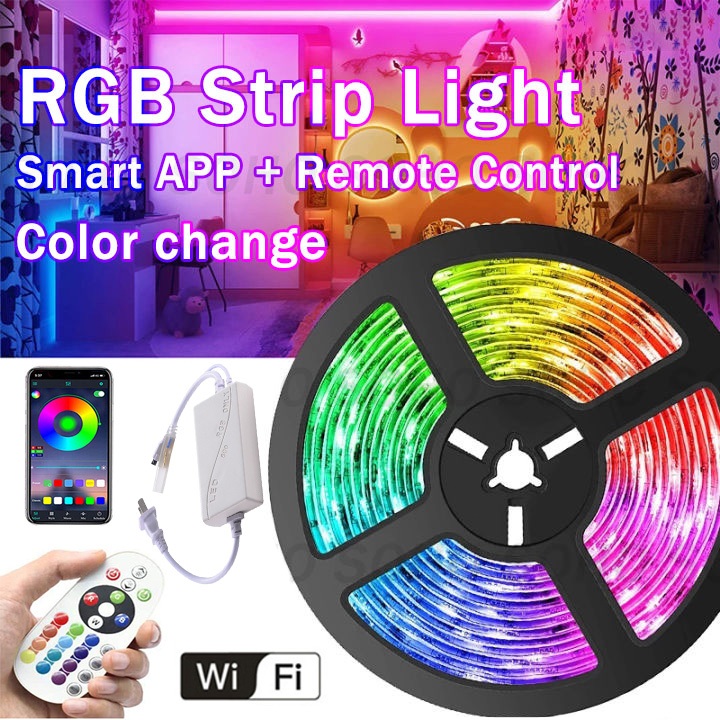 Ceiling Covelight 10-30M RGB led Strip Light Living Room Decor Flexible ...
